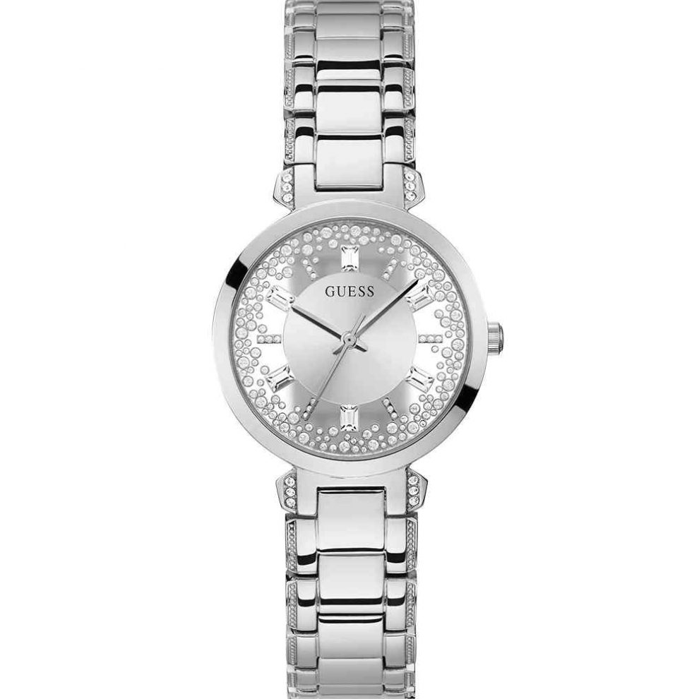 Guess Ladies Stainless Steel Bracelet Watch - 36mm Black Dial GW0470L1 ...