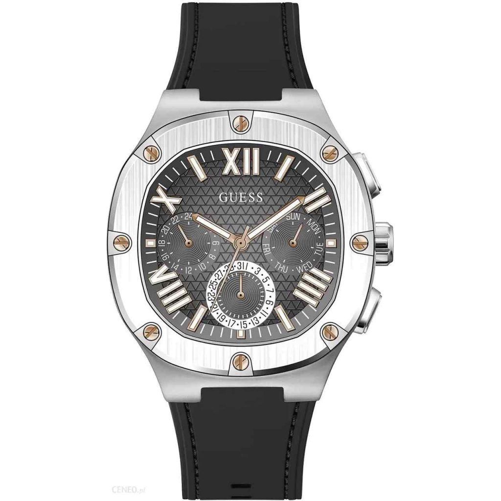 Guess Headline Men's Multifunction Watch - 42mm Black Dial & Black ...