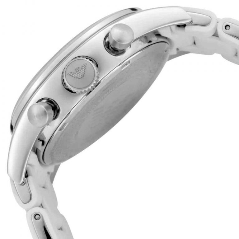 Emporio Armani Ladies Chronograph Watch - AR5867 White Dial & White ...